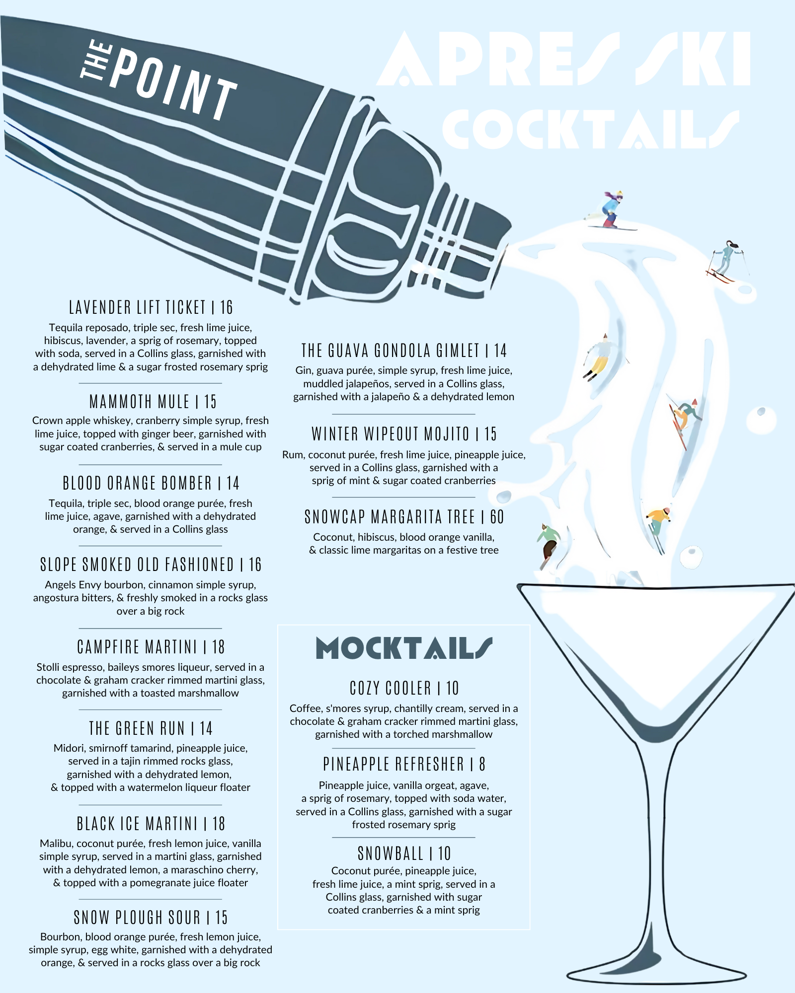 Menus | The Point Patio Bar and Bistro